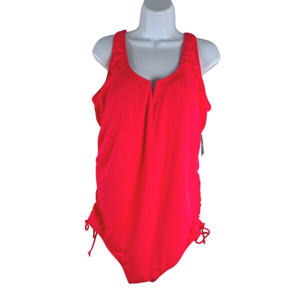 torrid | Swim | Torrid Ribbed Adjustable Leg Cheeky One Piece Swimsuit ...